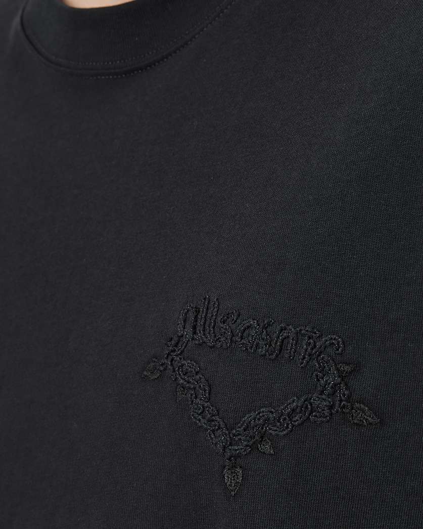 Chrome Oversized T-Shirt Washed Black | ALLSAINTS